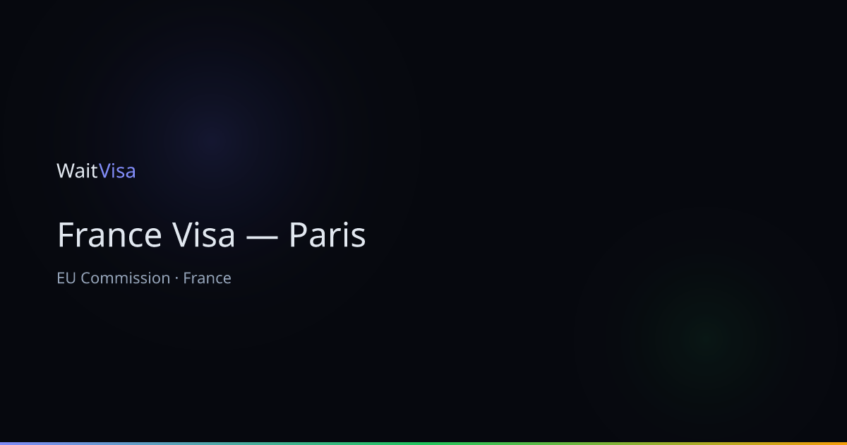 France Schengen Visa — Paris, France — Refusal Rate — WaitVisa