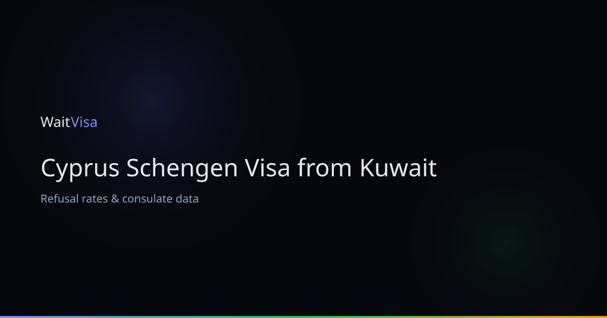 Cyprus Schengen Visa from Kuwait — Refusal Rate & Consulates — WaitVisa
