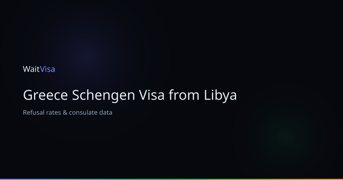 Greece Schengen Visa from Libya — Refusal Rate & Consulates — WaitVisa