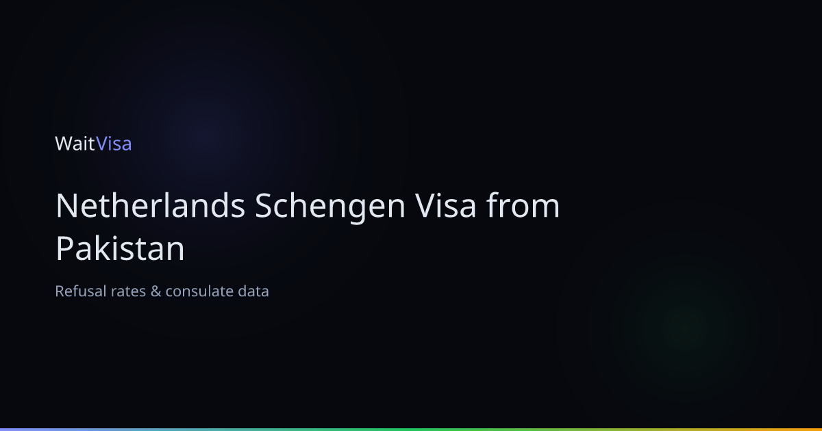 Netherlands Schengen Visa from Pakistan — Refusal Rate & Consulates ...